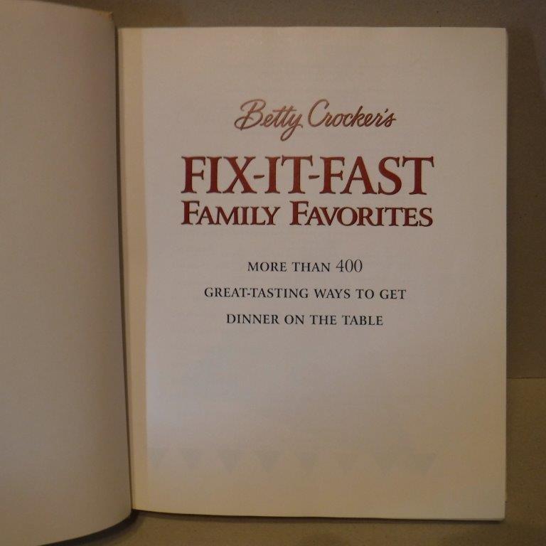 Betty Crocker's Fix-it-Fast Family Favorites
