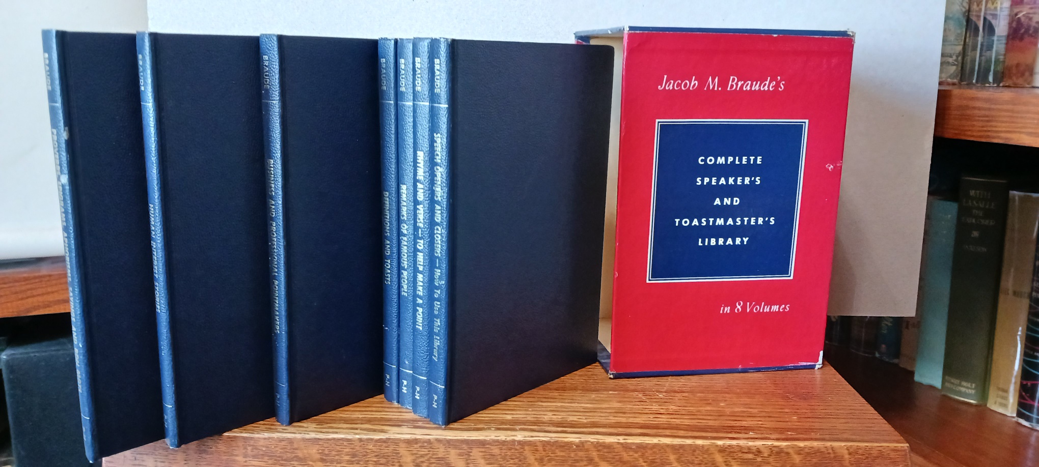 Jacob M. Braude's Complete Speaker's and Toastmaster's Library (8 ...