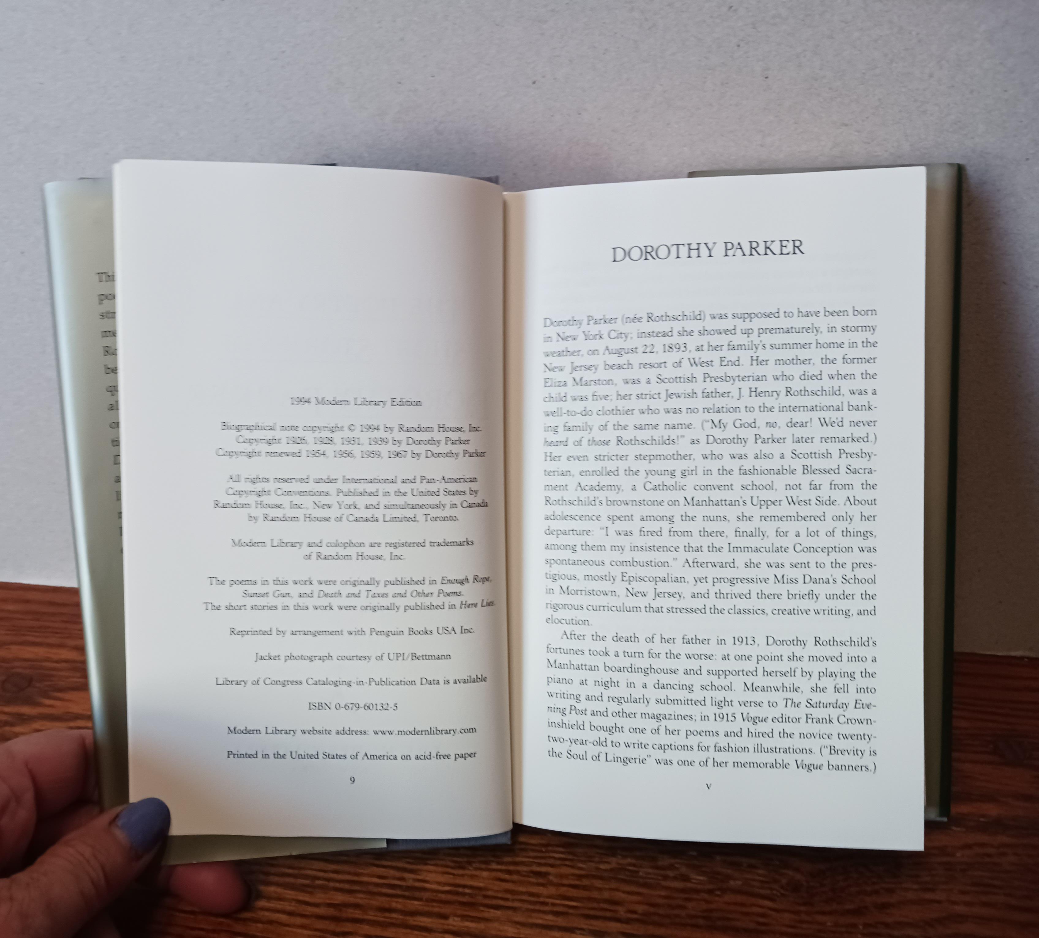 The Poetry and Short Stories of Dorothy Parker (Modern Library)